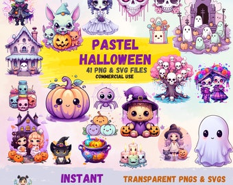 Kawaii Mythical Monster Clipart Halloween Clipart Cute Monster Clipart ...