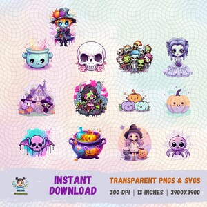 Pastel Halloween Clipart Pastelloween Clipart Kawaii Halloween Clipart ...