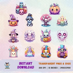 Pastel Halloween Clipart Pastelloween Clipart Kawaii Halloween Clipart ...