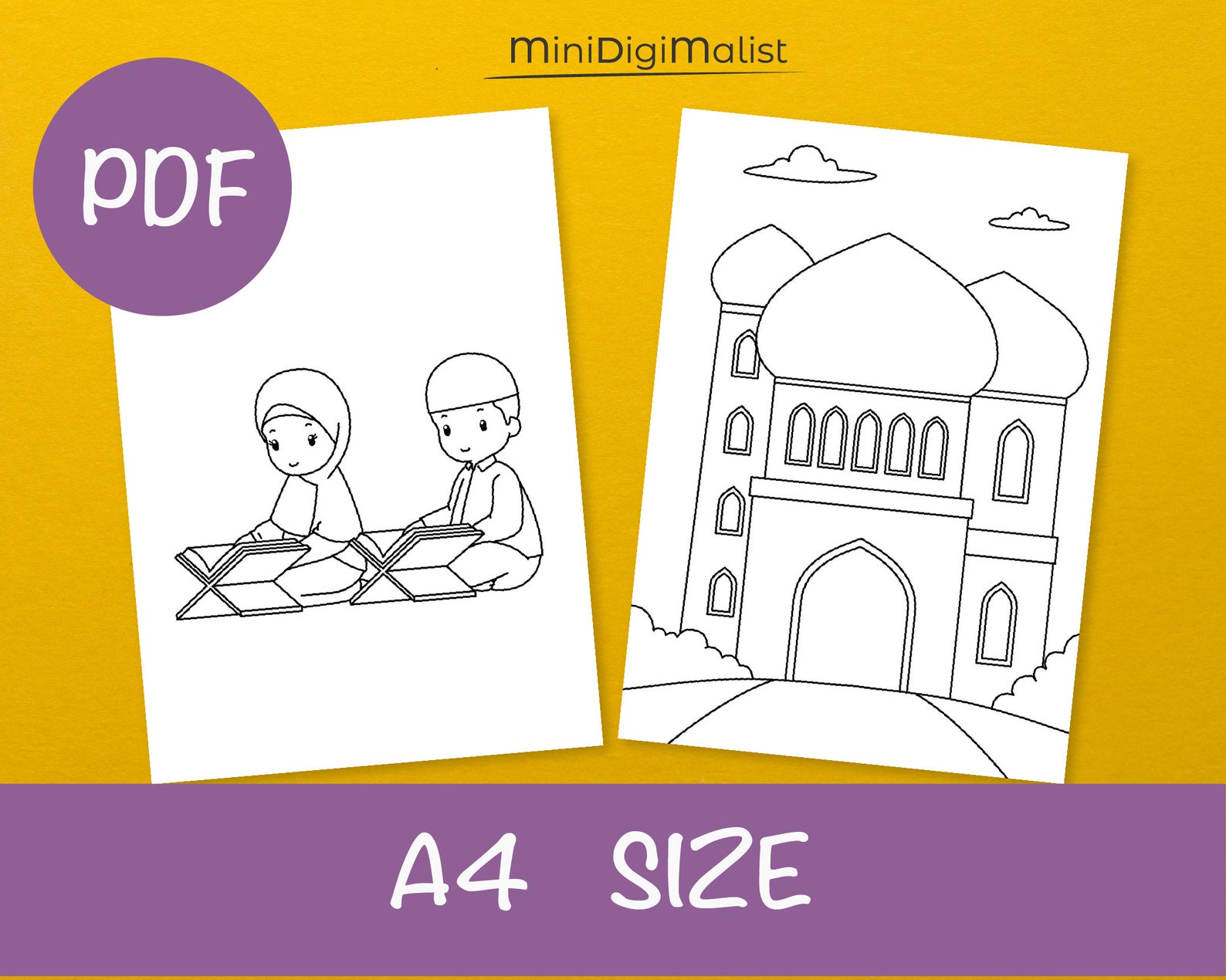 Printable Muslim Coloring Pages for Kids, 15 Coloring/ Activity Pages ...