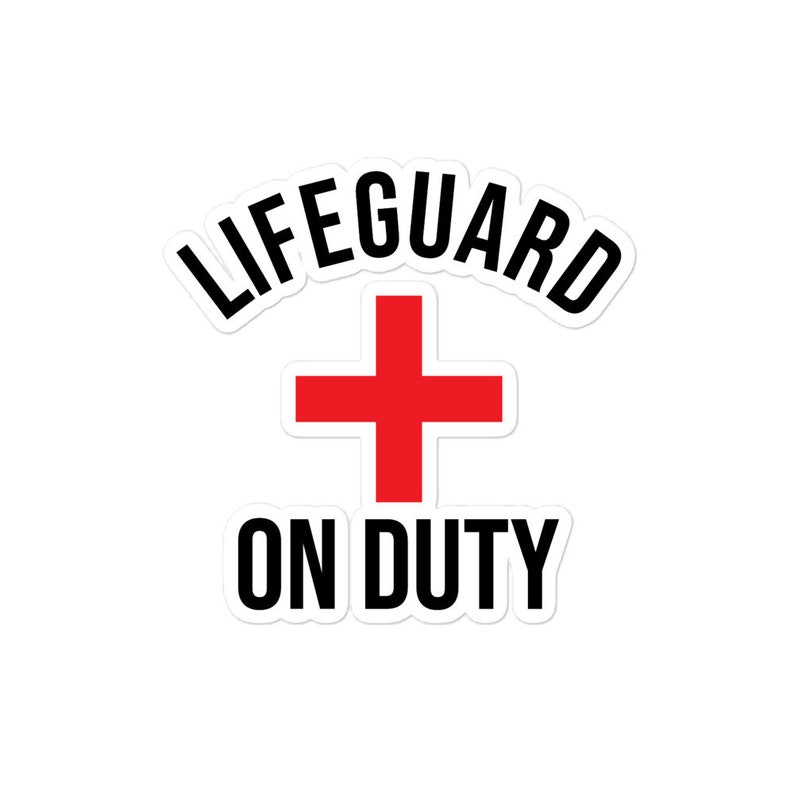 Lifeguard Sticker, Lifeguard on Duty, Lifeguard, Sticker, Beach, Pool ...
