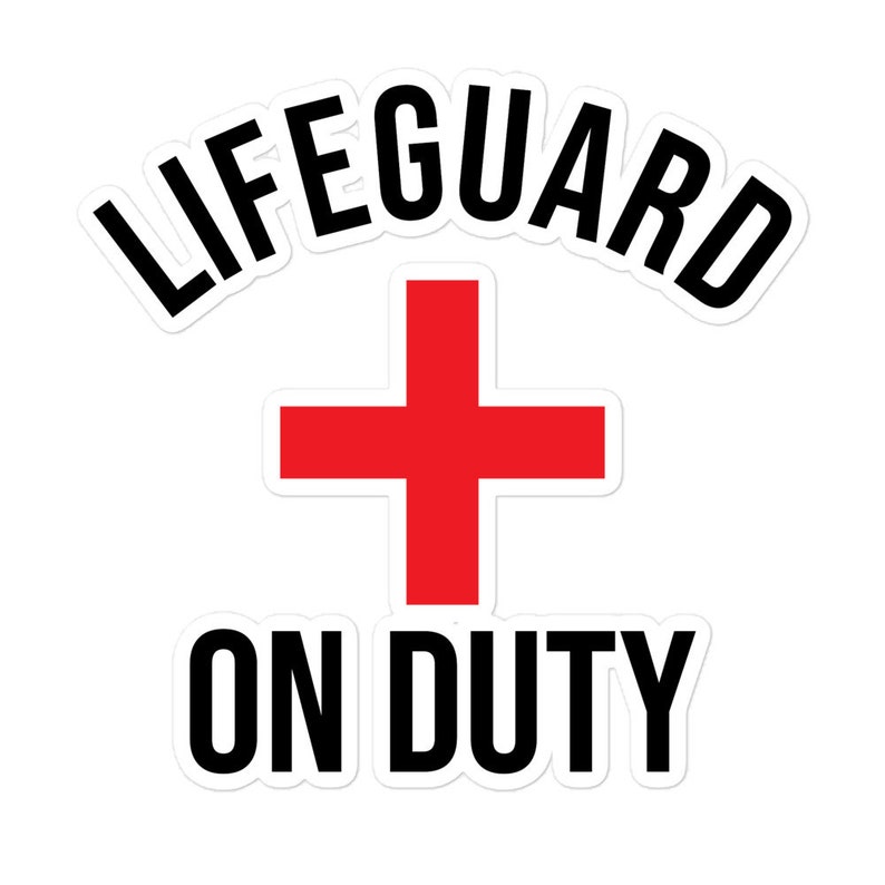 Lifeguard Sticker, Lifeguard on Duty, Lifeguard, Sticker, Beach, Pool ...