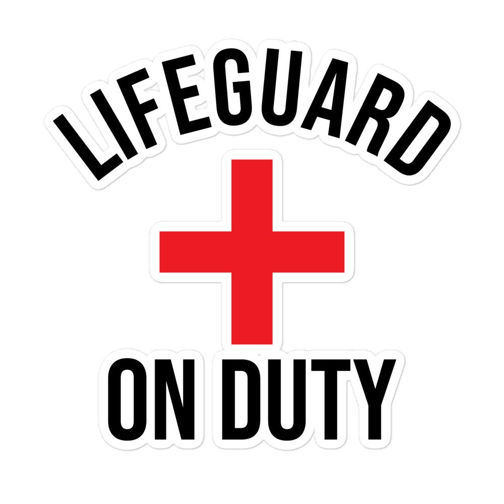 Lifeguard Sticker, Lifeguard on Duty, Lifeguard, Sticker, Beach, Pool ...