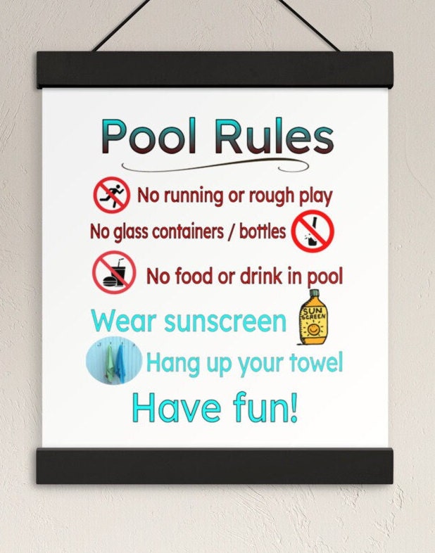 Pool Rules Sign, Pool Rules, Poster, Pool, Summer, Sign - Etsy