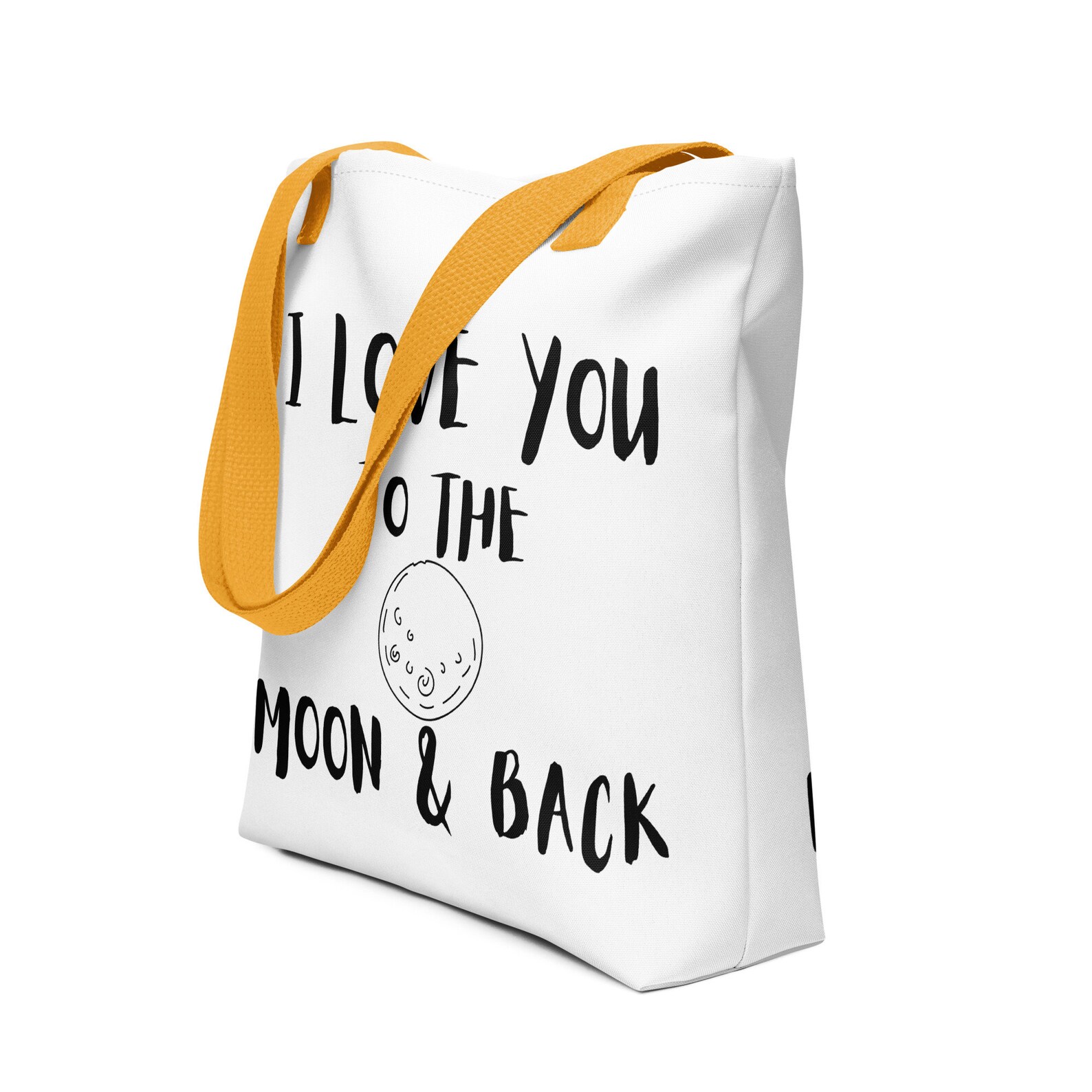 I Love You to the Moon and Back Tote Bag, I Love You, to the Moon and Back, Cute Bag, Simple - Etsy