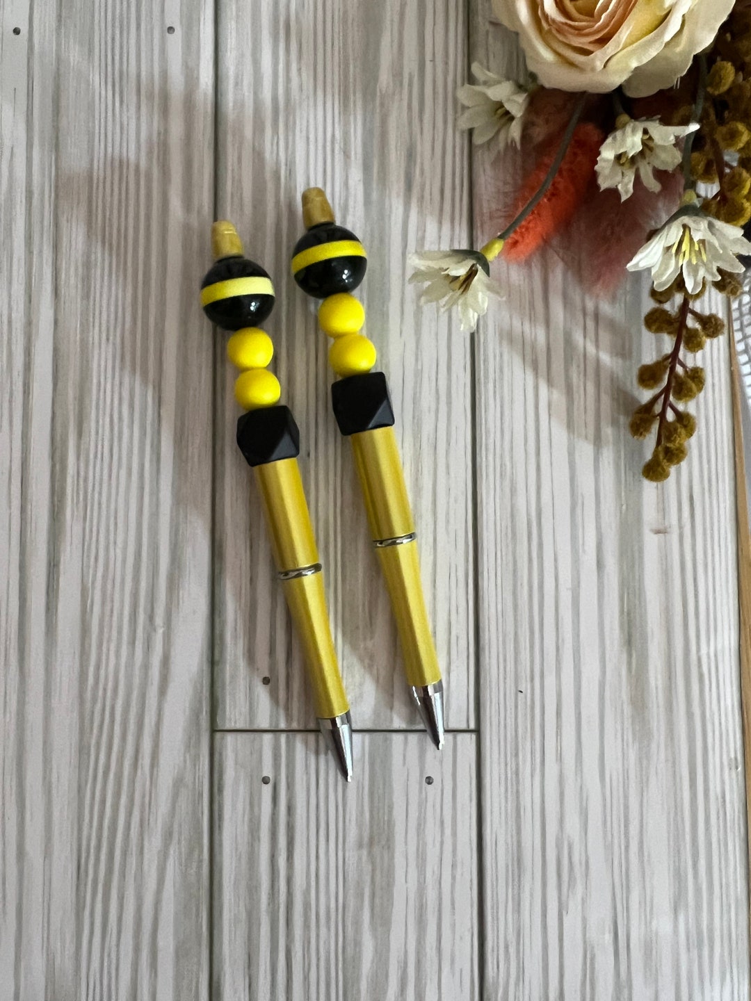 Single Thin Yellow Line Ball Pen - Etsy