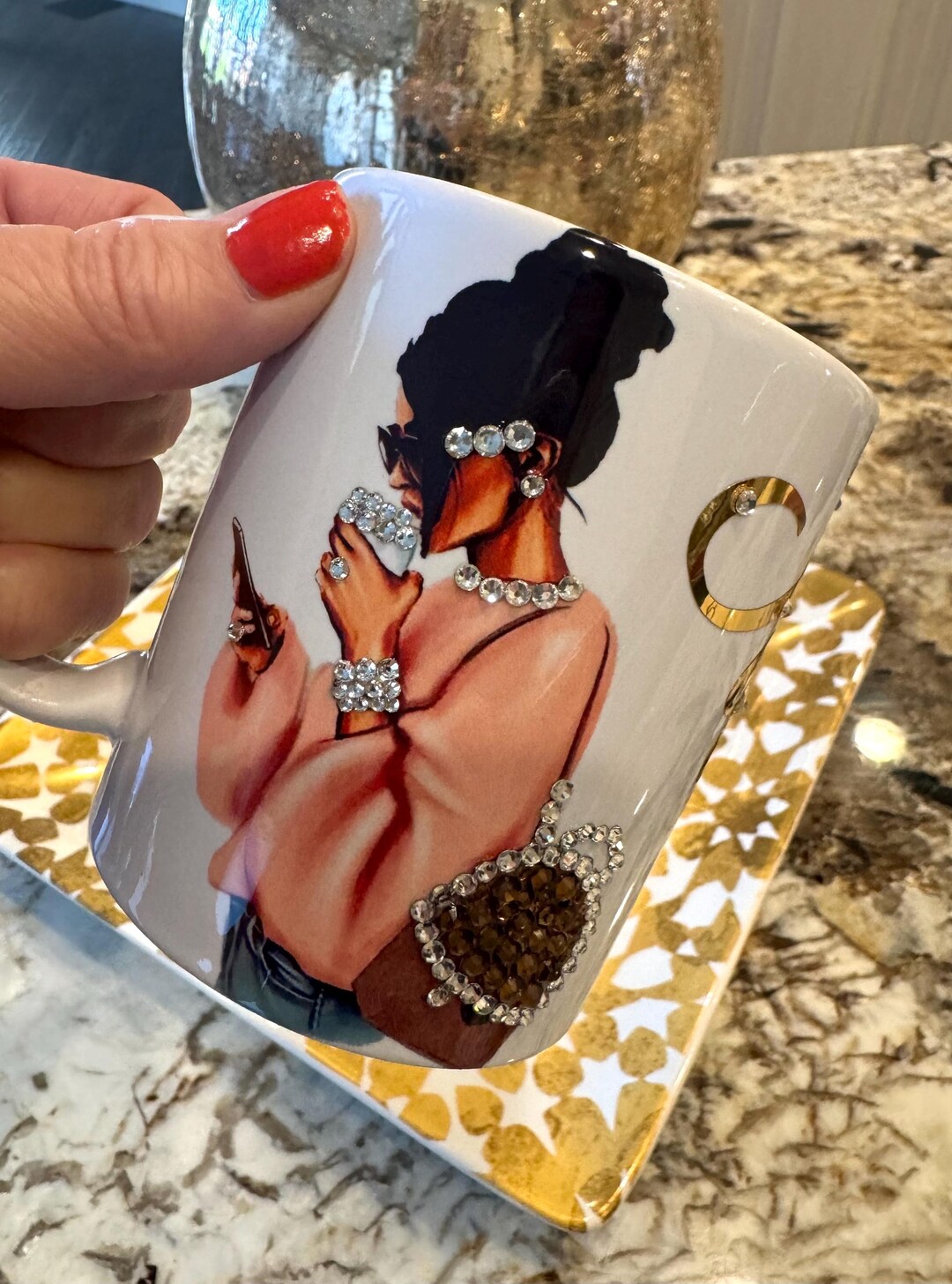 Bling Mug, Designer Purse Bag Coffee Mug, Gifts for Woman, Wine Glass ...