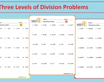 Division Flowers Activity Sheets 0 to 10 Waldorf Montessori Learning ...