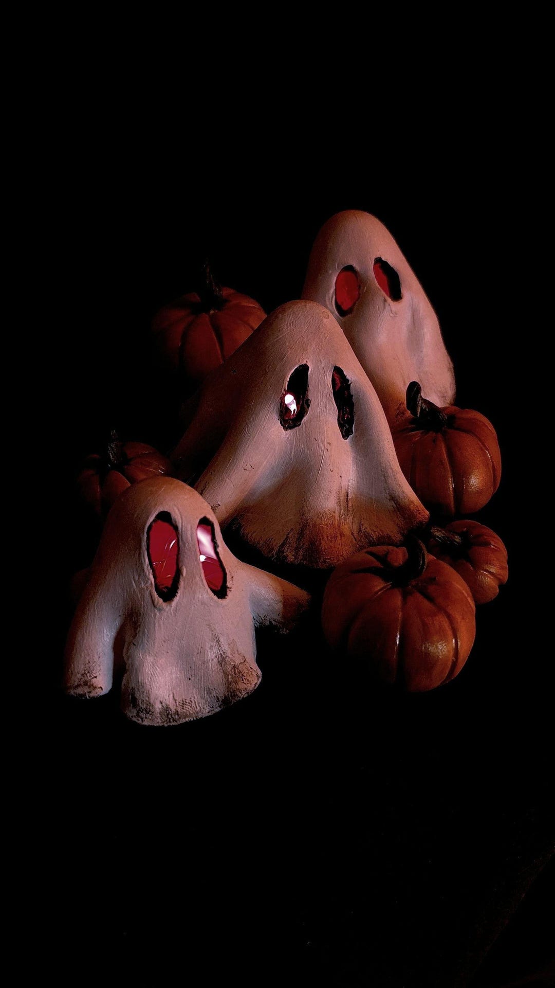 Set of 3 Spooky Vintage Ghosts Lampshades + 1 Fairy Light Halloween ...