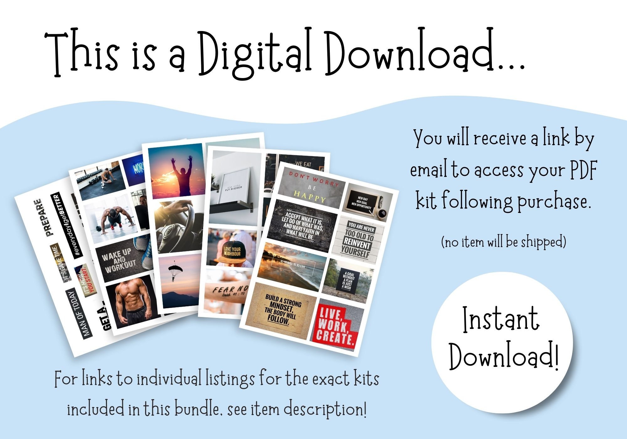 Men's Vision Board Bundle, Vision Board Kit for Boys, Vision Board for ...