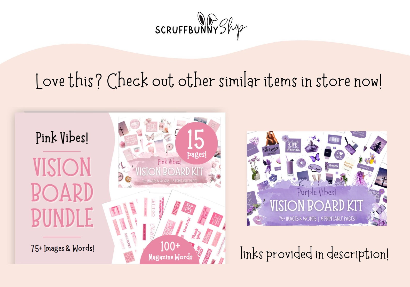 Vision Board Printables for Women, Vision Board Printable Kit, Vision ...