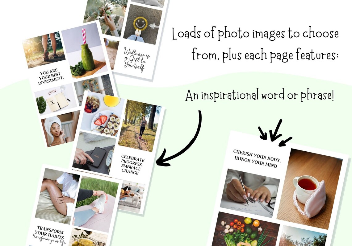 Healthy Habits Vision Board Printable, Vision Board 2026, Health Vision ...