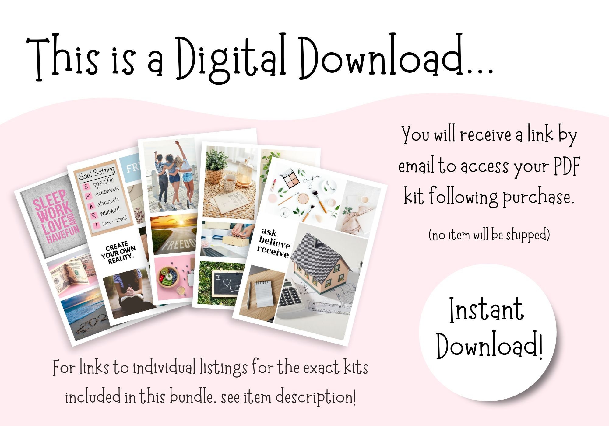 Women's Vision Board Bundle, Vision Board Kit for Women, Vision Board ...