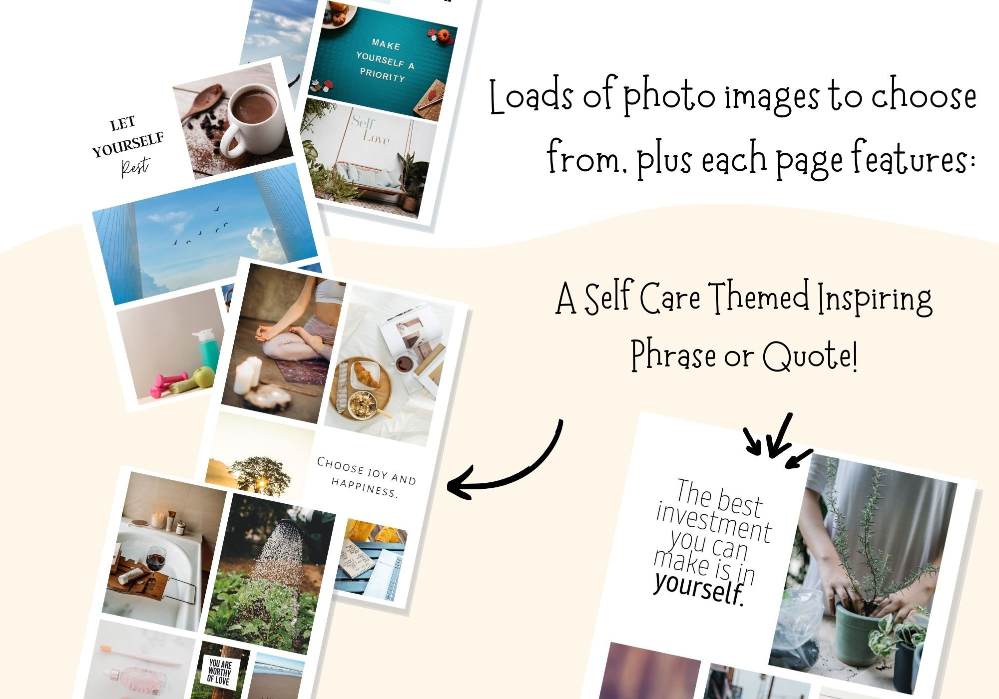 Self-care Vision Board Printable, Vision Board for Women, Vision Board ...