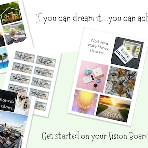 Money Vision Board Bundle, Vision Board Kit for Women, Vision Board for ...