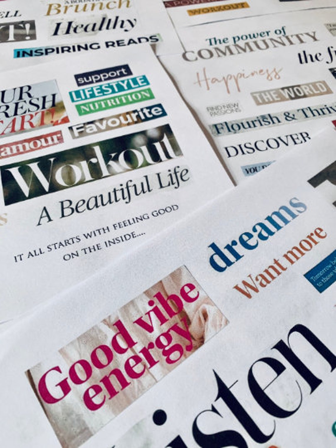 100+ Vision Board Words, Vision Board Party Printable, Vision Board Kit ...