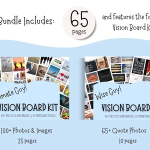 Men's Vision Board Bundle, Vision Board Kit for Boys, Vision Board for ...