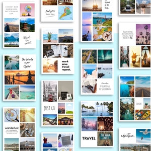 Travel Vision Board Kit, Vision Board Printable, Vision Board Party Kit ...