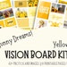 Vision Board Printable , Yellow Vision Board Kit, Vision Board Party ...