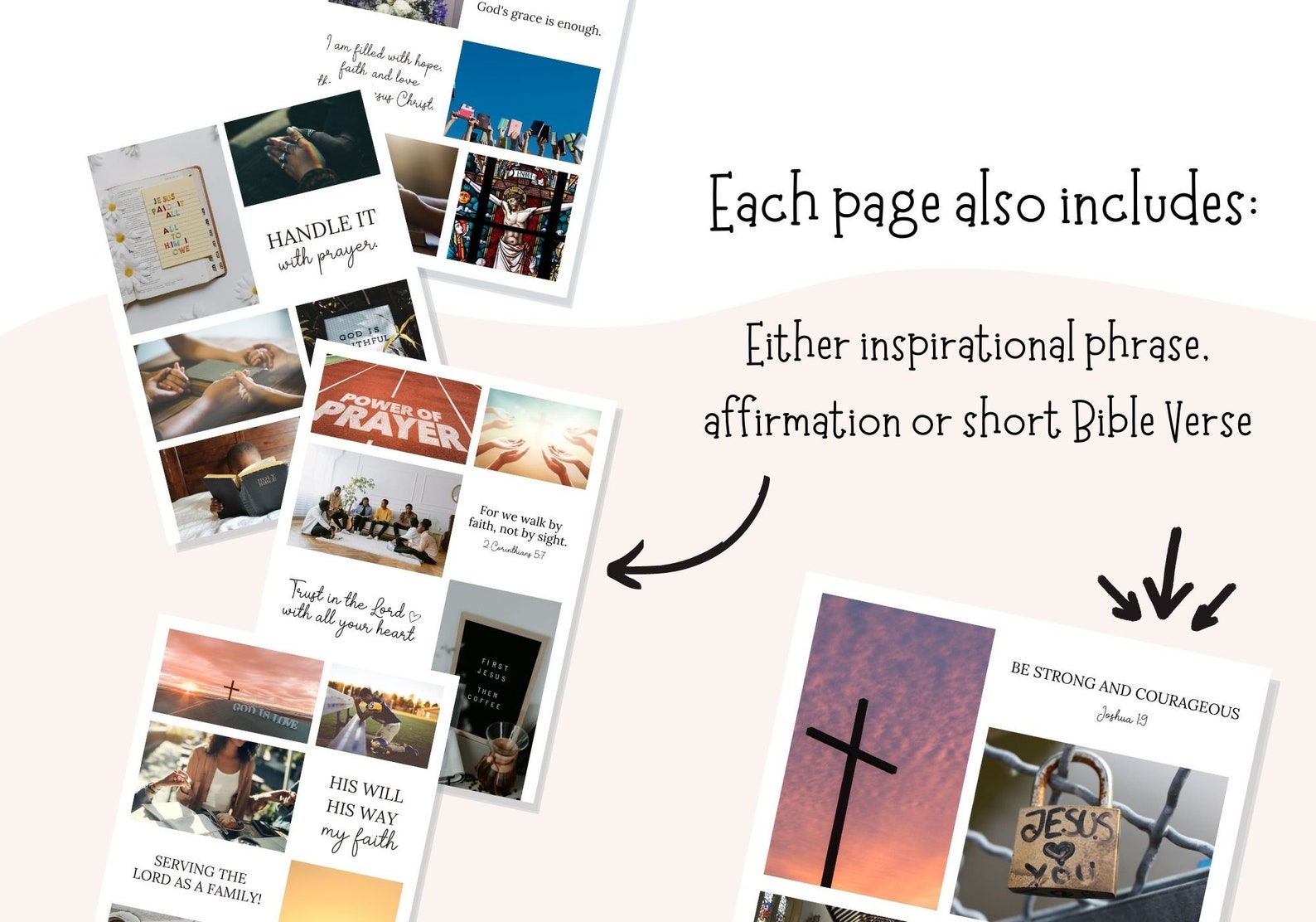 Vision Board Faith Printable, Christian Vision Board Kit, Vision Board ...