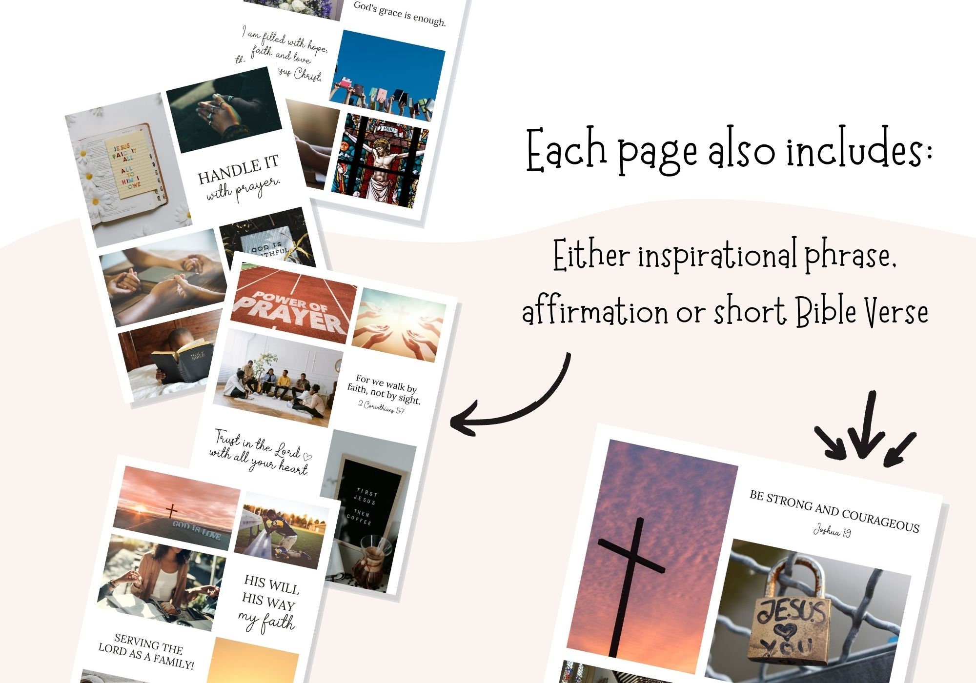 Vision Board Faith Printable, Christian Vision Board Kit, Vision Board ...