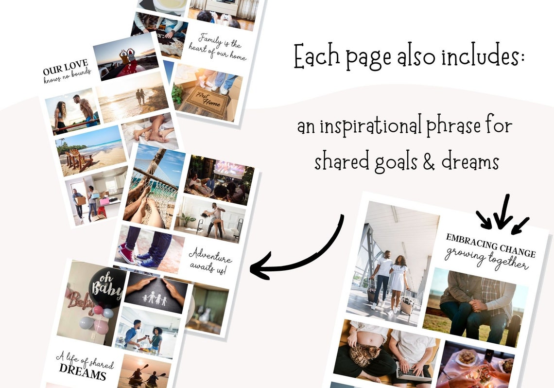 Couples Vision Board Kit, Vision Board Printable, Vision Board 2023 ...