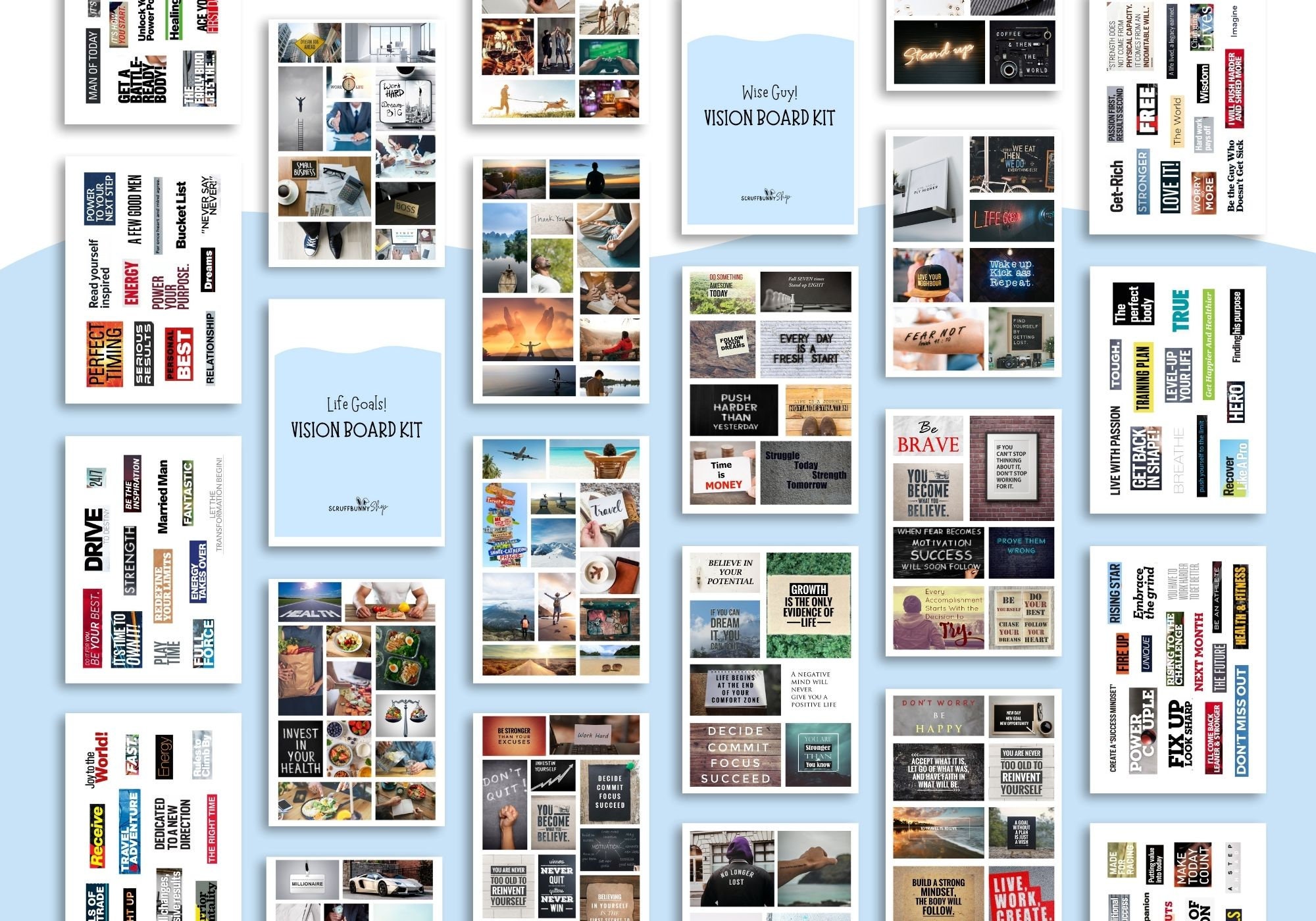 Men's Vision Board Bundle, Vision Board Kit for Boys, Vision Board for ...