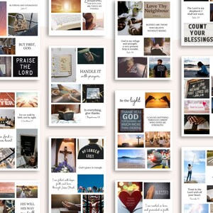 Vision Board Faith Printable, Christian Vision Board Kit, Vision Board ...