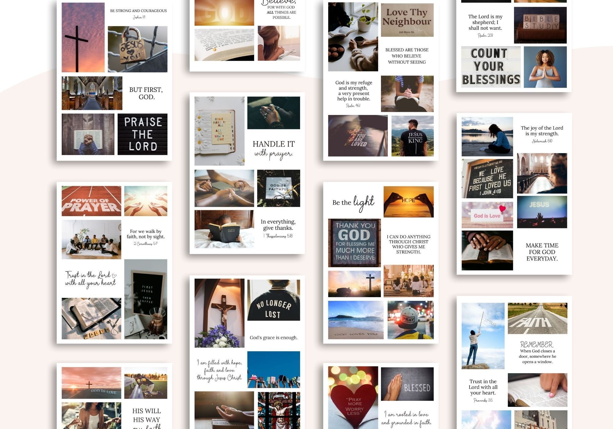 Vision Board Faith Printable, Christian Vision Board Kit, Vision Board ...