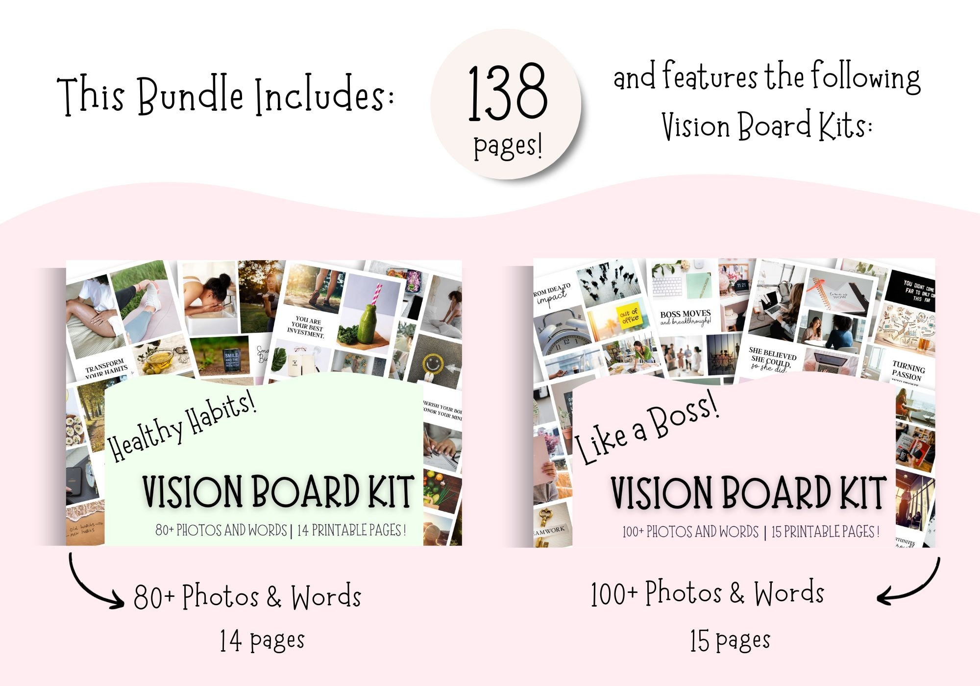 Women's Vision Board Bundle, Vision Board Kit for Women, Vision Board ...
