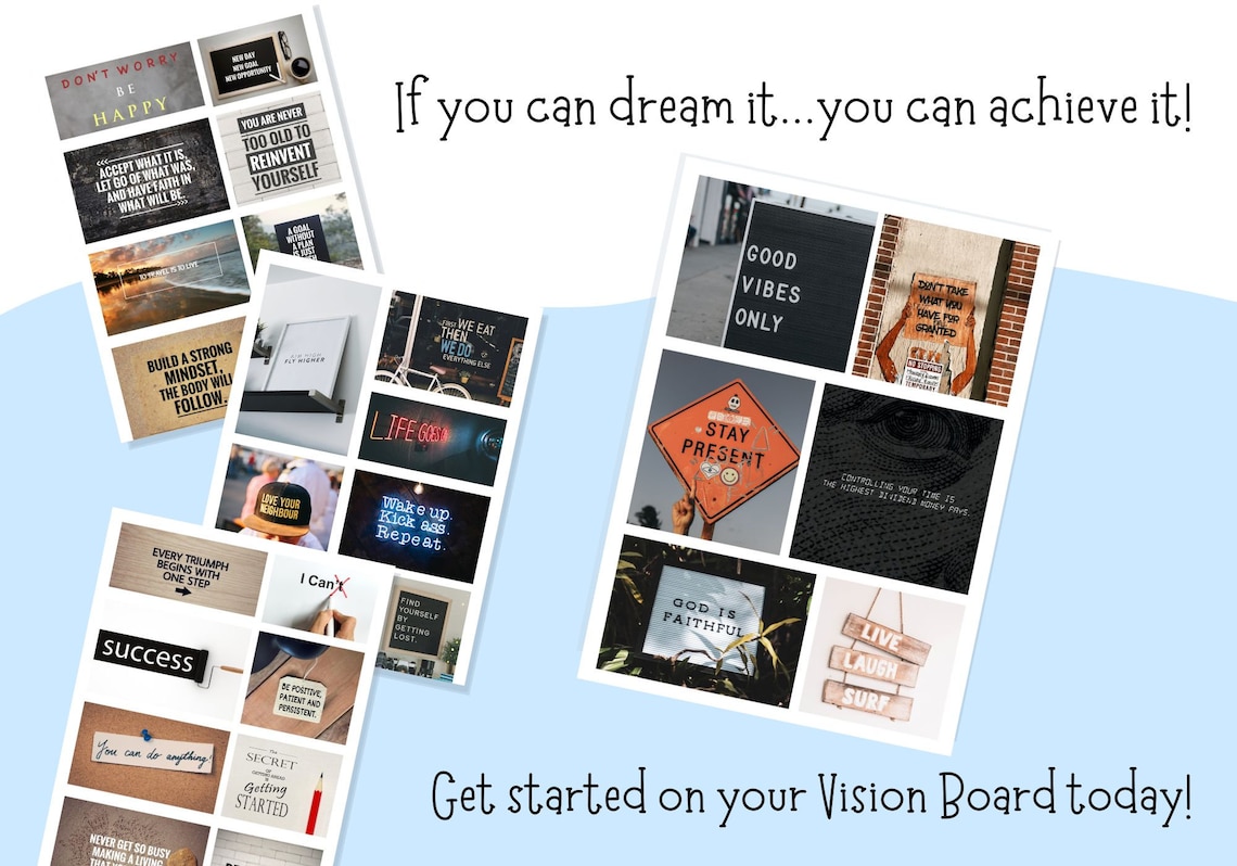 Vision Board Kit for Men, Boys Vision Board Printables, Vision Board ...