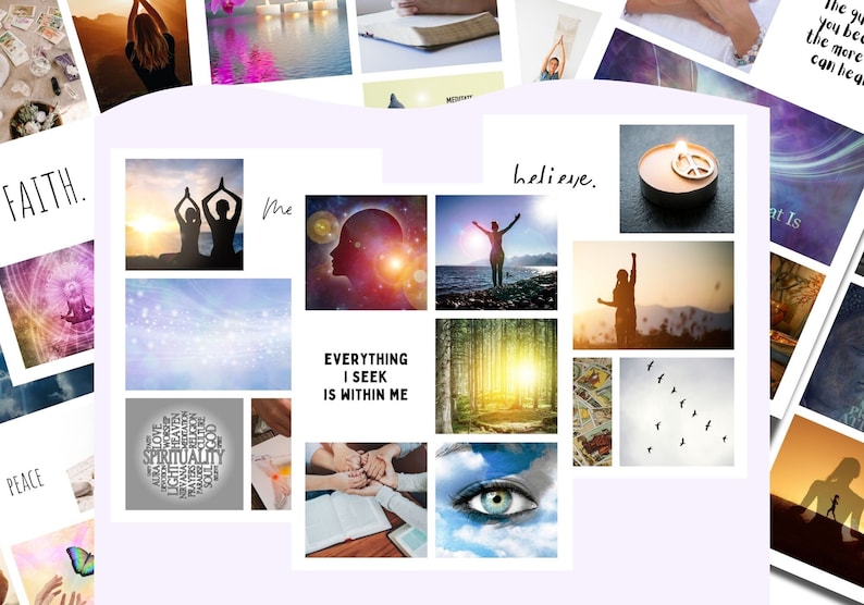 Spiritual Vision Board Printable Vision Board Kit Vision - Etsy