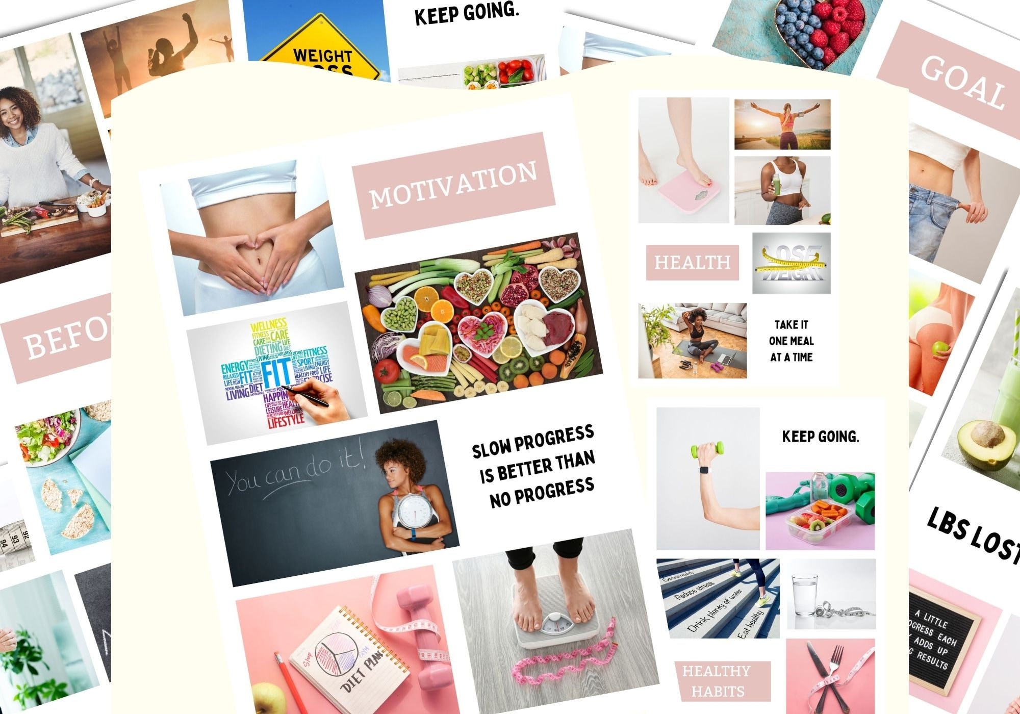 Vision Board Printable for Weight Loss Vision Board Kit - Etsy Australia