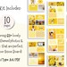Vision Board Printable , Yellow Vision Board Kit, Vision Board Party ...