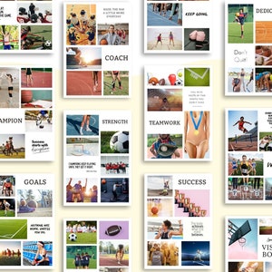 Sports Vision Board Kit, Vision Board Printables for Women, Vision ...
