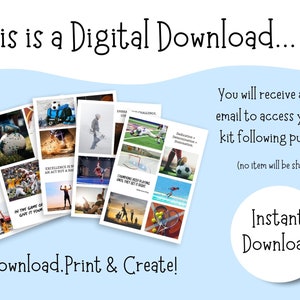 Vision Board Kit for Men, Teen Boys Vision Board Printables, Sports ...