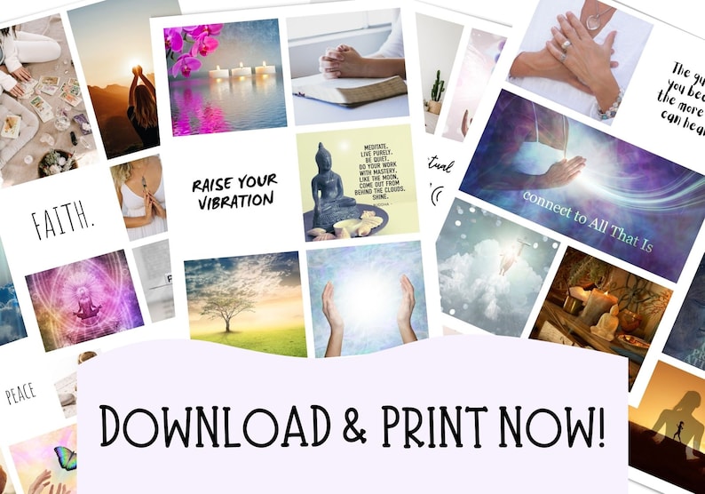 Spiritual Vision Board Printable Vision Board Kit Vision - Etsy