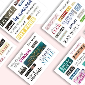 450+ Real Magazine Words Printable, Vision Board Words, Vision Board ...
