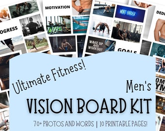 Vision Board Kit for Men, Teen Boys Vision Board Printables, Sports ...