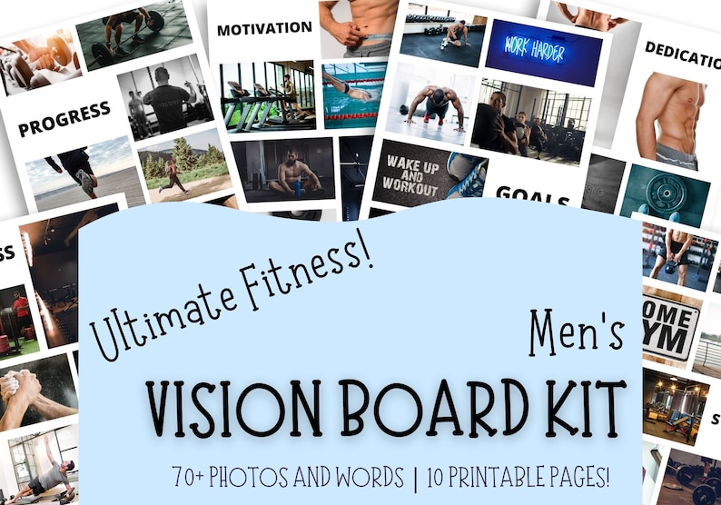 Vision Board Kit for Men, Boys Vision Board Printables, Vision Board ...