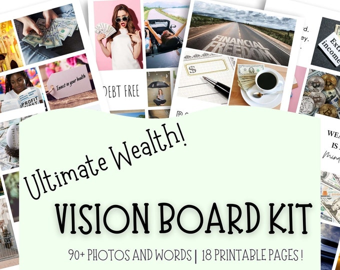Money Vision Board Kit | Money Manifestation | Dream Board | Money ...