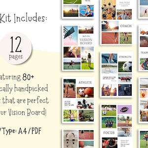Sports Vision Board Kit, Vision Board Printables for Women, Vision ...