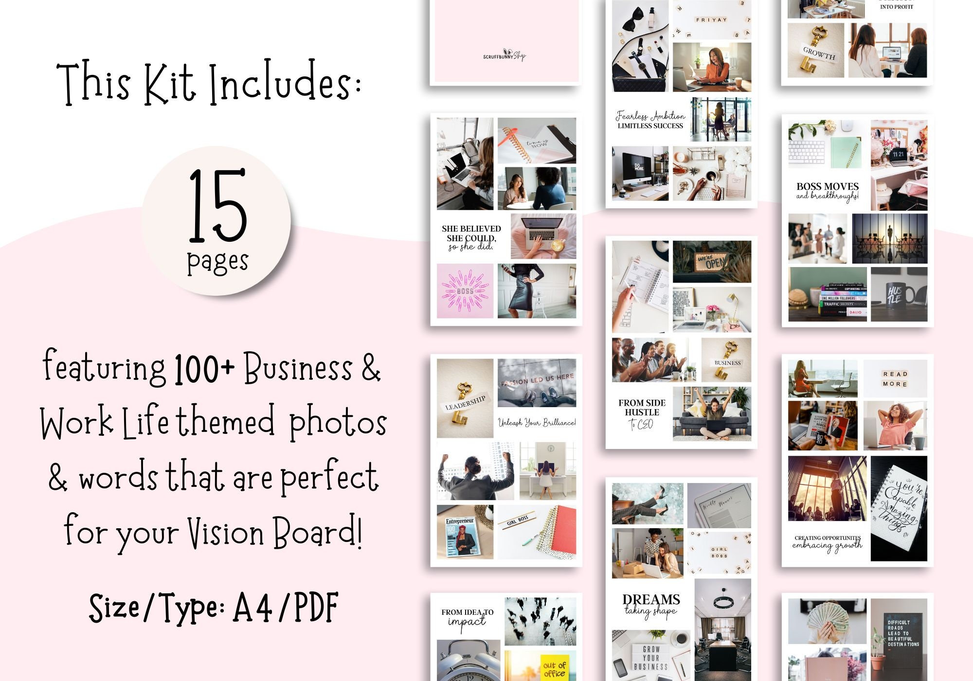 Career Vision Board, Entrepreneur Vision Board, Vision Board Party 2025 ...
