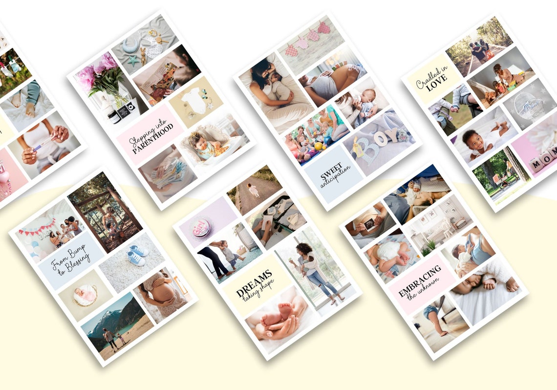 Pregnancy Vision Board Printables, Baby Vision Board Kit, Pregnancy ...