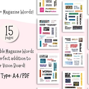 Women's Vision Board Bundle, Vision Board Kit for Women, Vision Board ...