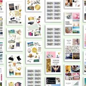 Money Vision Board Bundle, Vision Board Kit for Women, Vision Board for ...