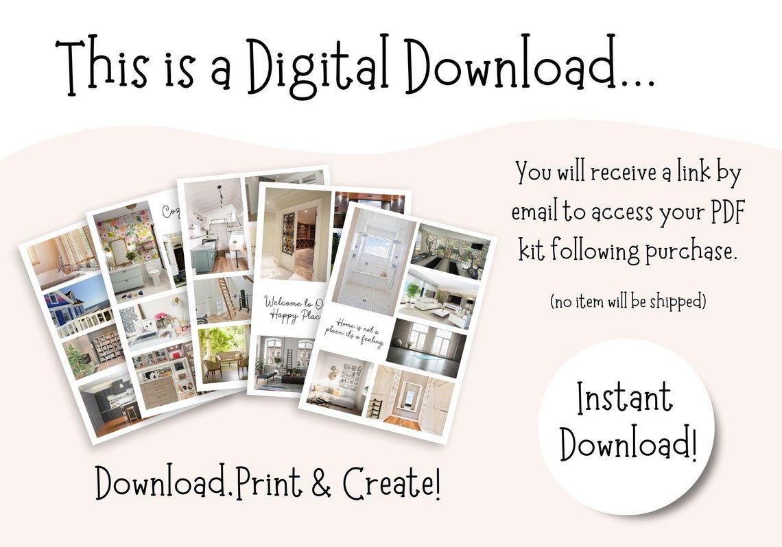 Dream Home Vision Board, Couples Vision Board, Vision Board Printable ...