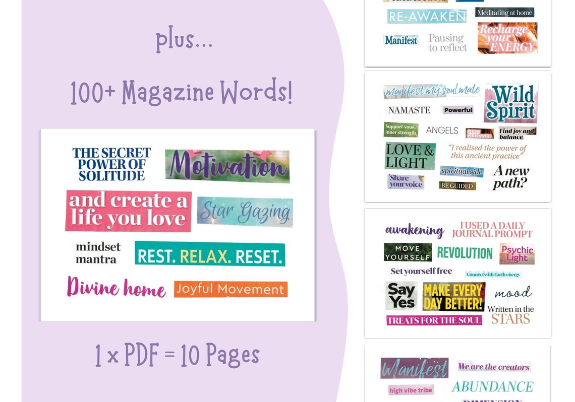 Spiritual Vision Board Bundle for Women Vision Board Printable Vision ...