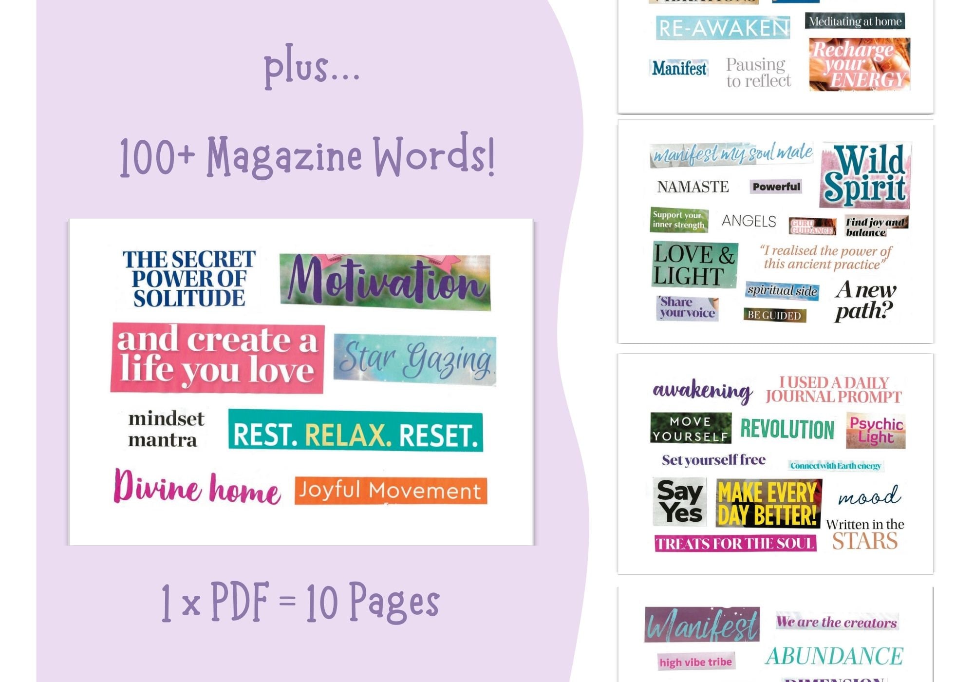 Spiritual Vision Board Bundle for Women Vision Board Printable Vision ...