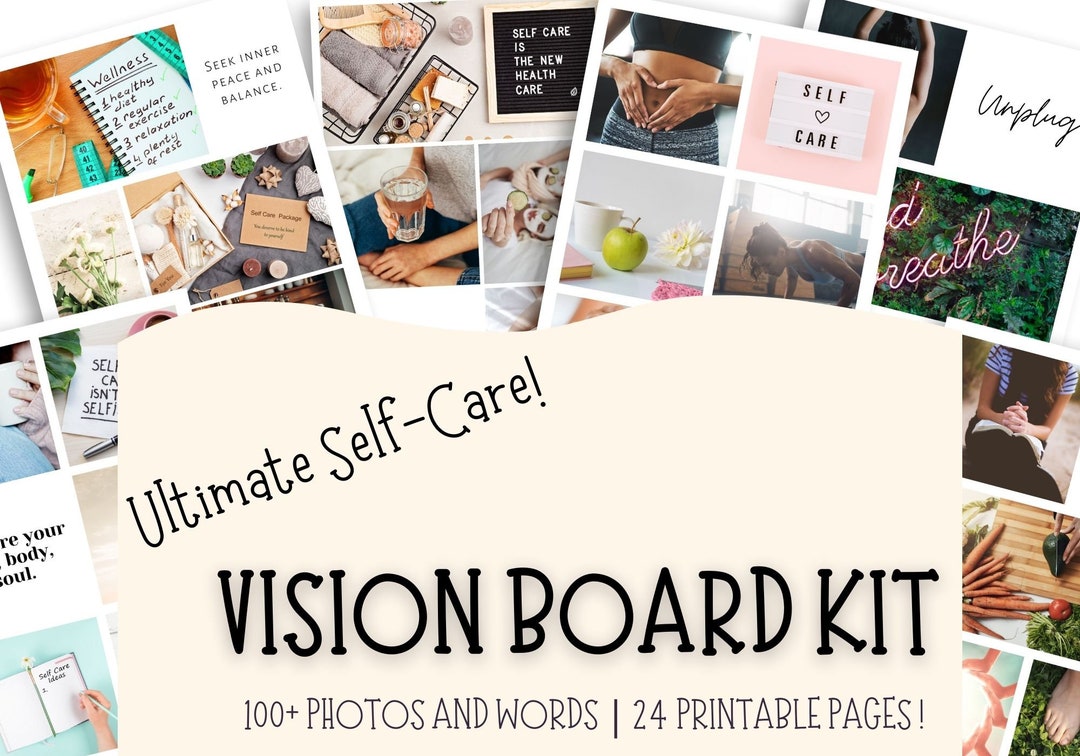 Self-care Vision Board Printable, Vision Board for Women, Vision Board ...